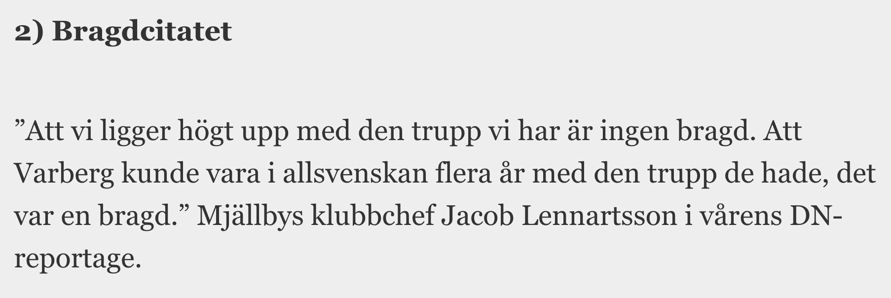Varbergs bragd större än Mjällbys!? - SvenskaFans